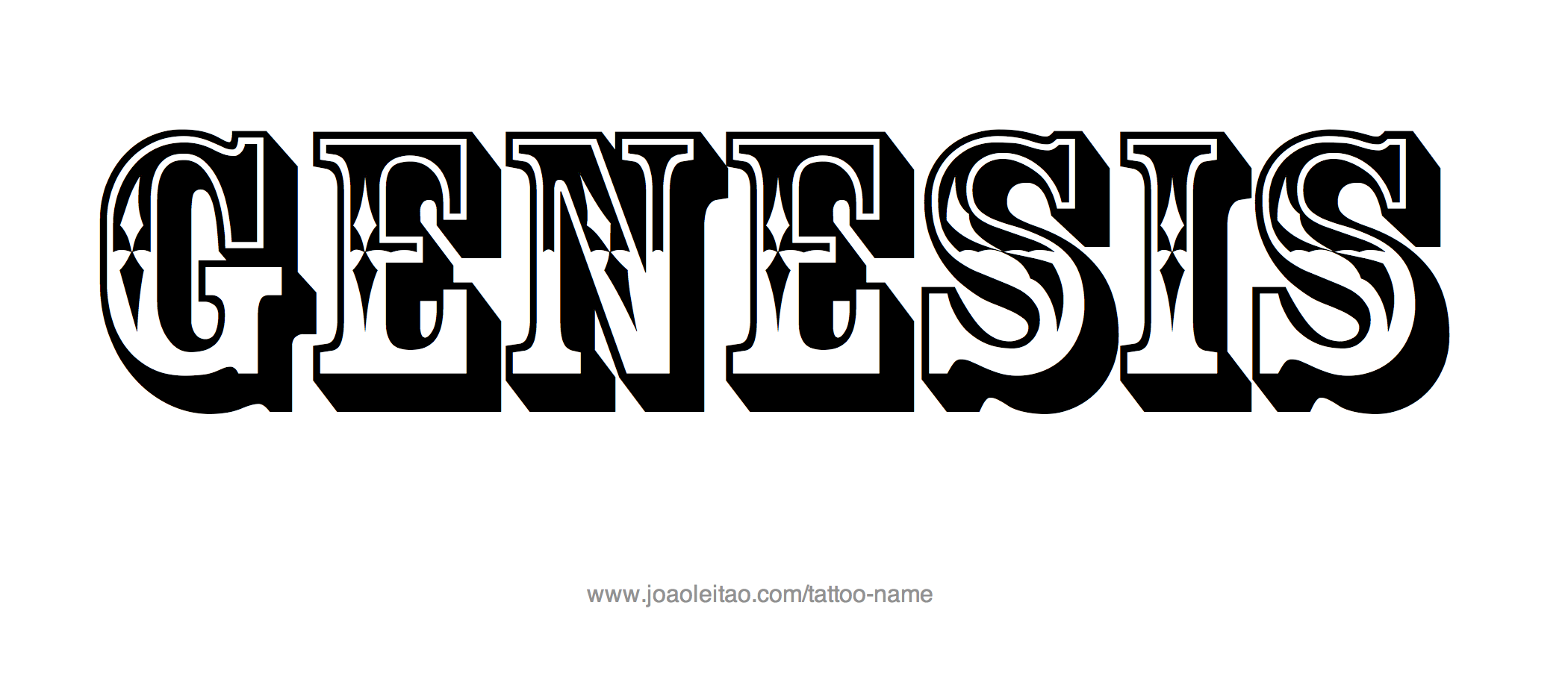 Genesis Name Tattoo Designs